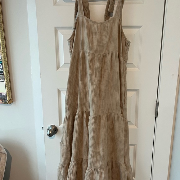 edge | Dresses | Edge Tan Tiered Ruffled Maxi Sundress | Poshmark